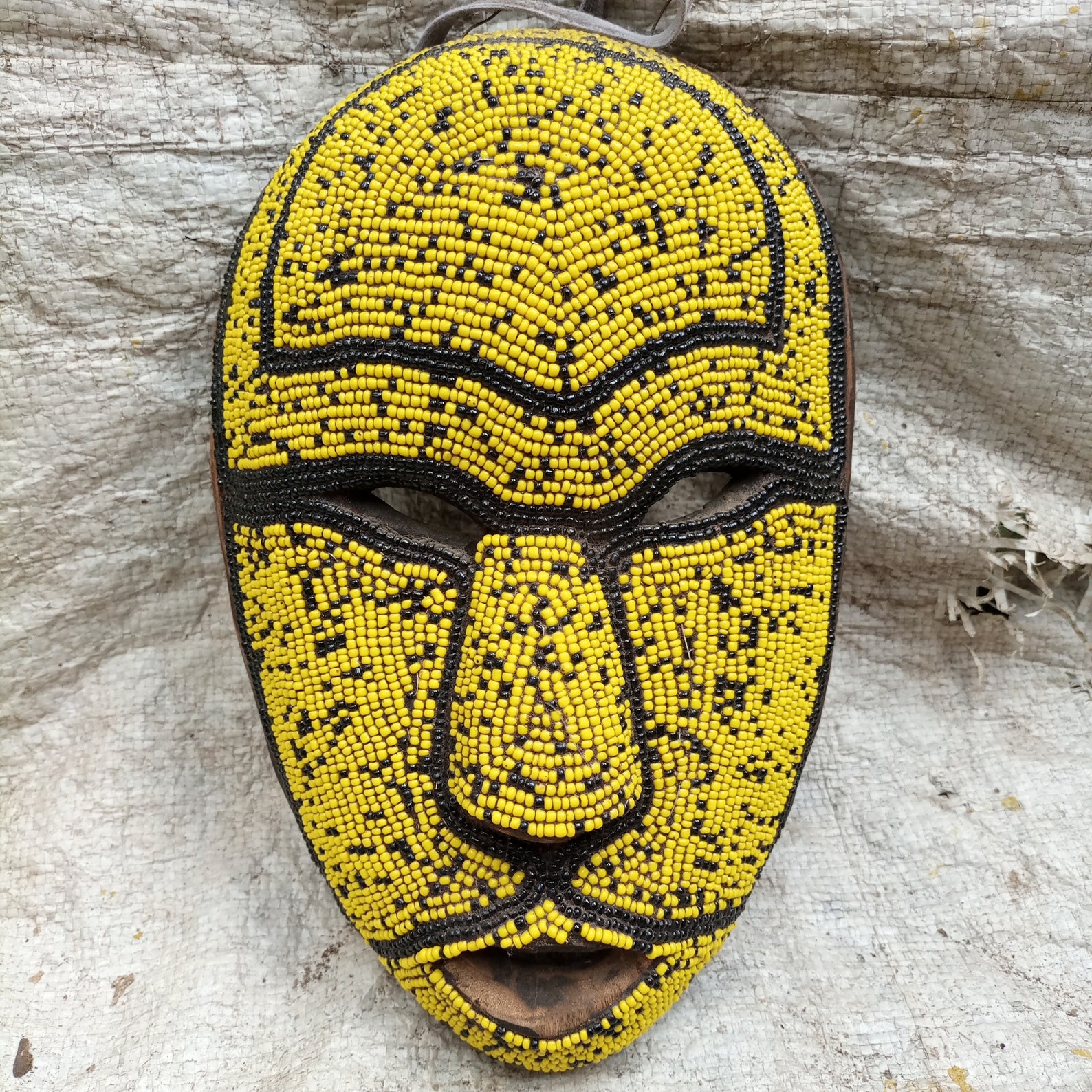 Original Congo Tribe Beaded Vintage Tribal Mask DRC Africa | Etsy