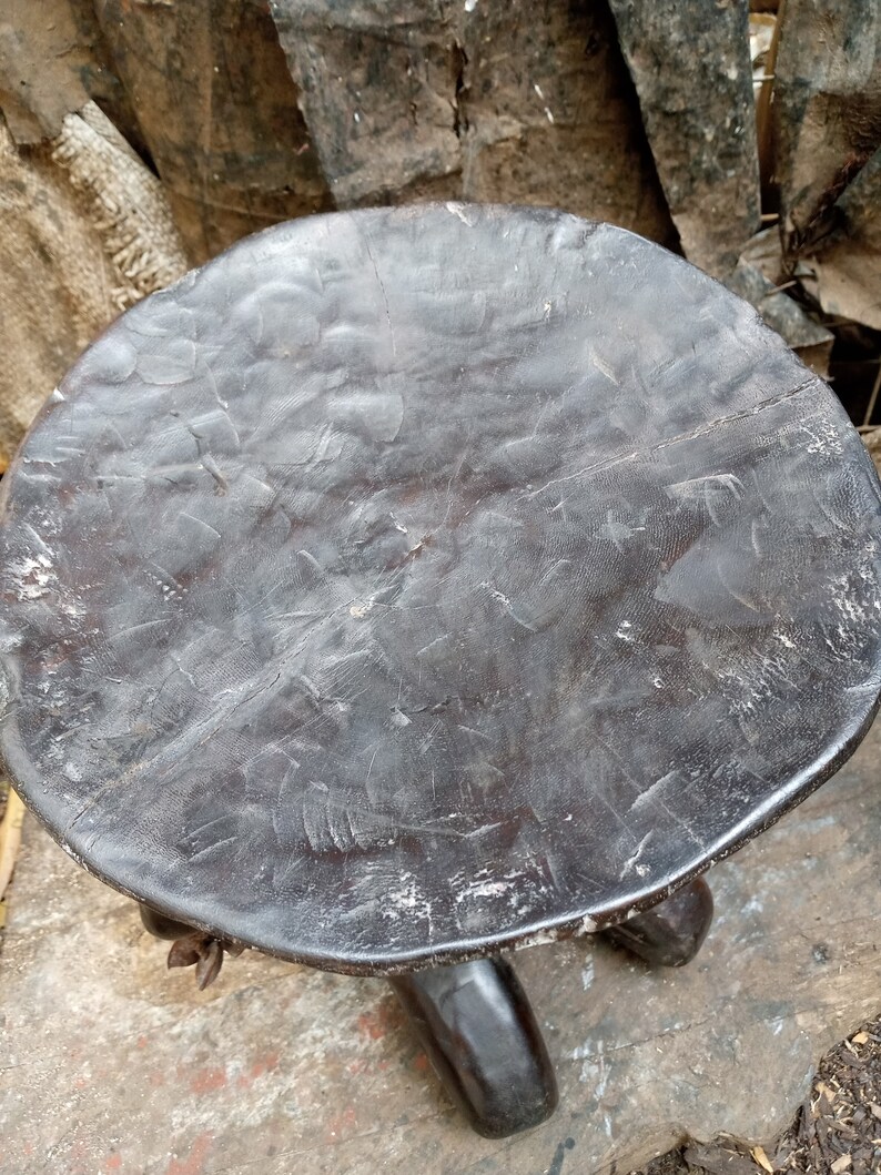 DRC Tabwa Tribe Stool Chair Solid 1-piece Hardwood African - Etsy