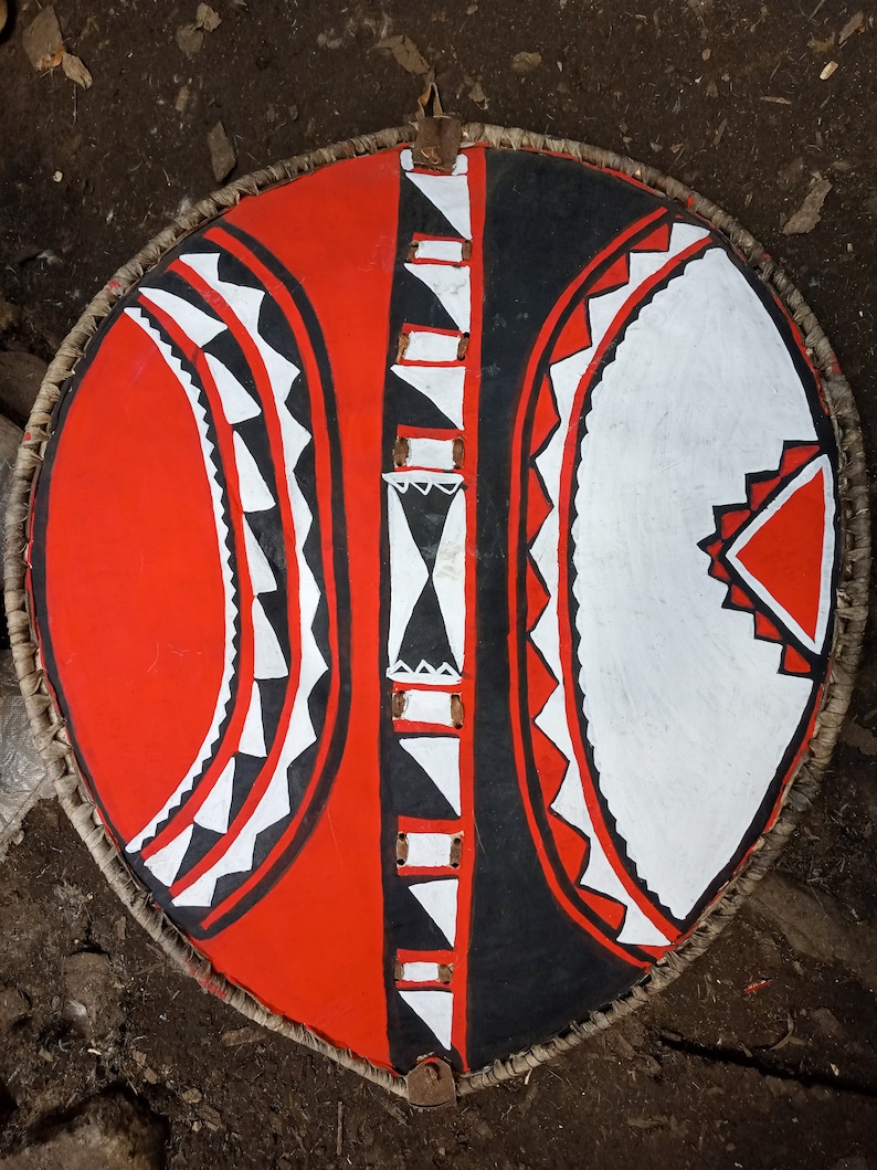 Original Maasai Shield Fully-functional Cowhide Leather Africa | Etsy