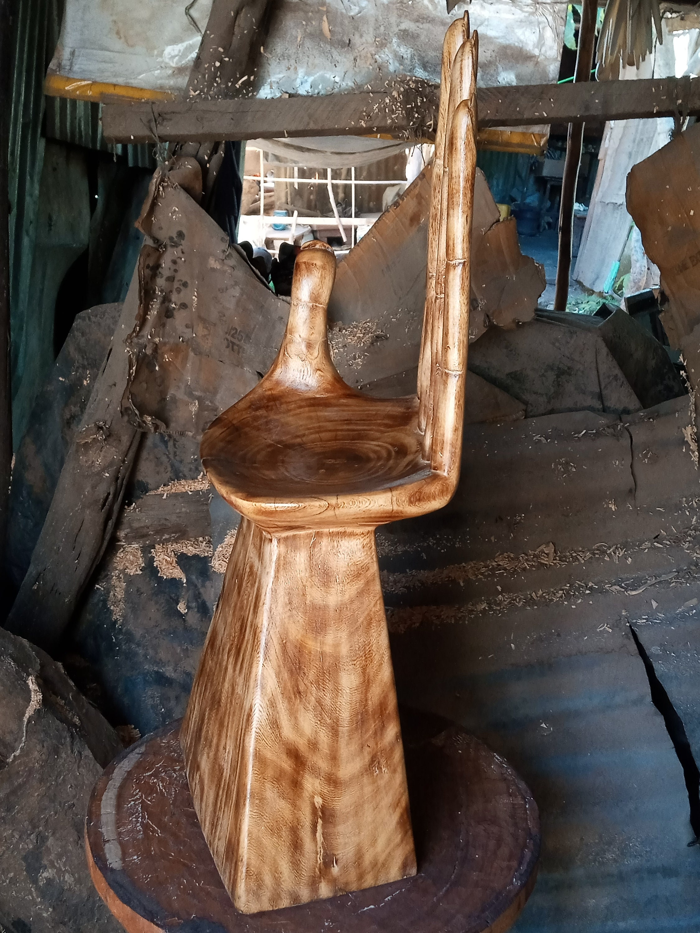 Hand Chair Stool Olive Wood African Original Home Furniture | Etsy