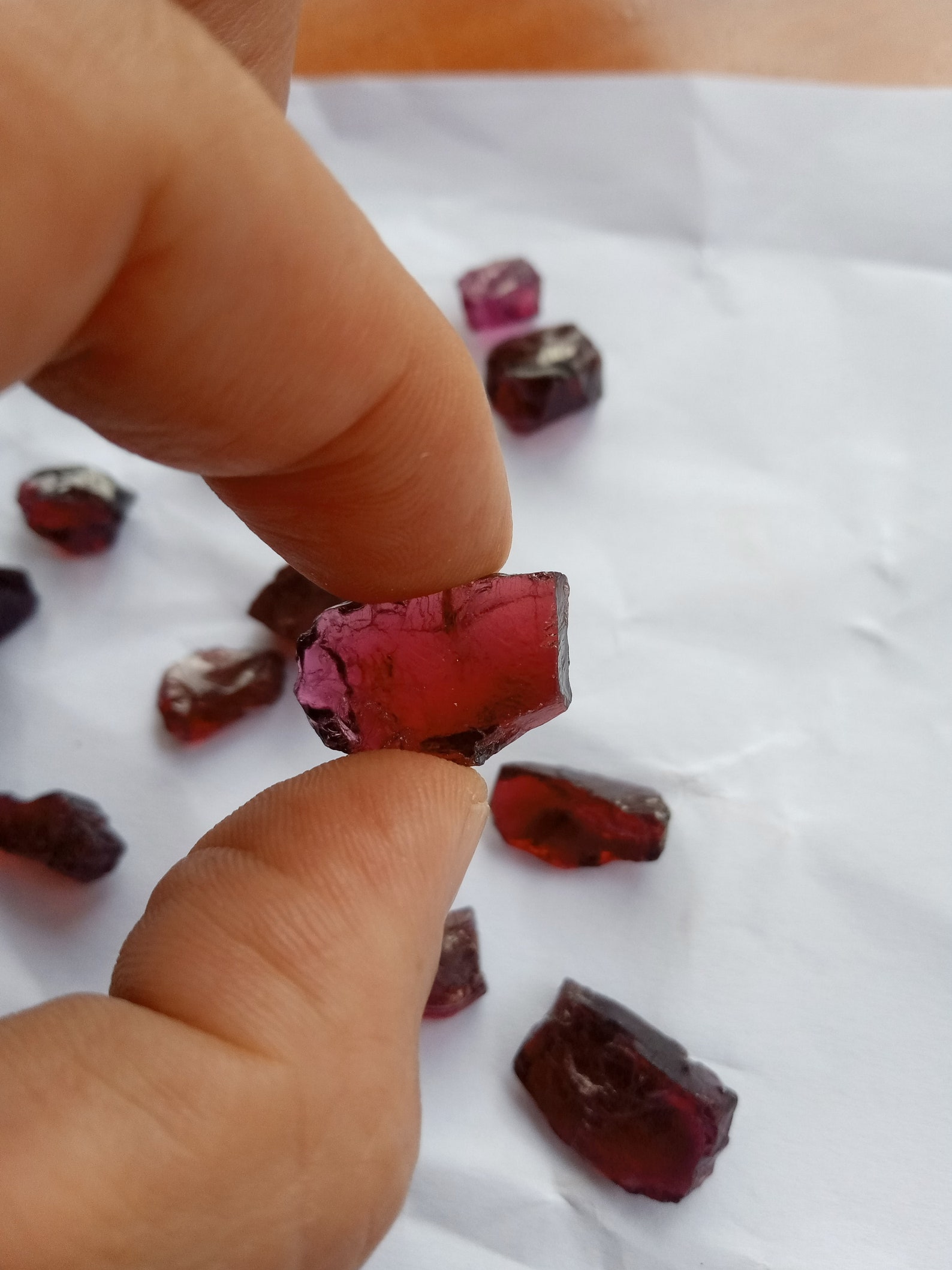 Natural Pink Purple Red Rhodolite Garnet Facet Rough Clean | Etsy