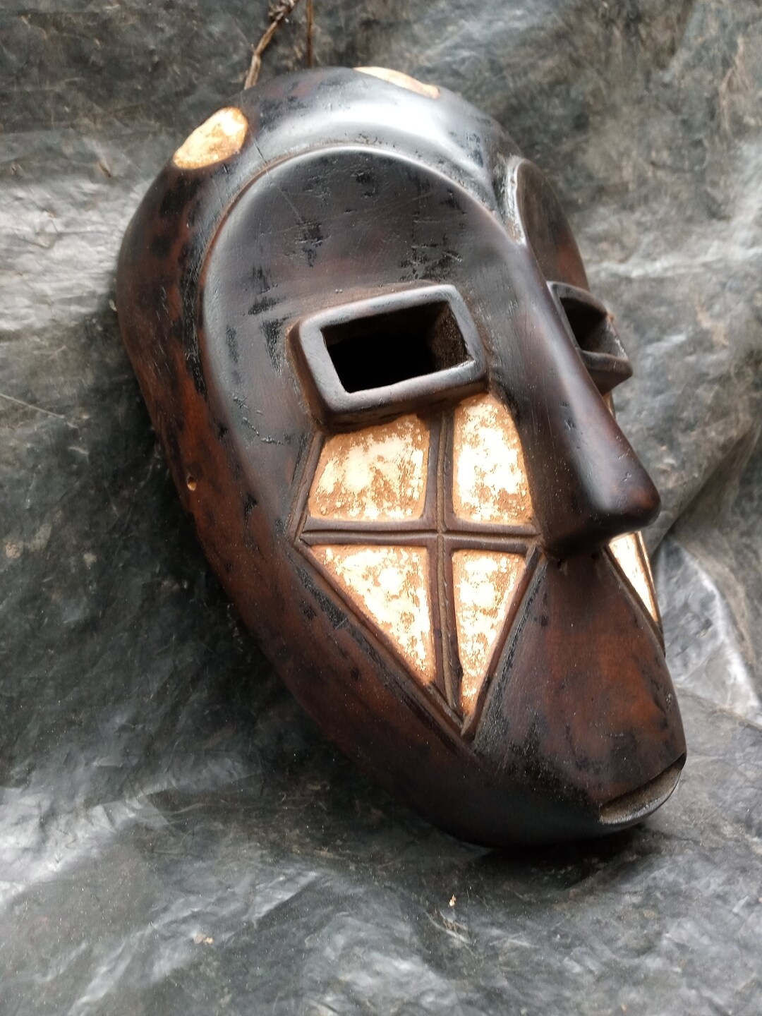 Original Vintage Rega Tribe Square Eyes Tribal Mask DRC Africa ...