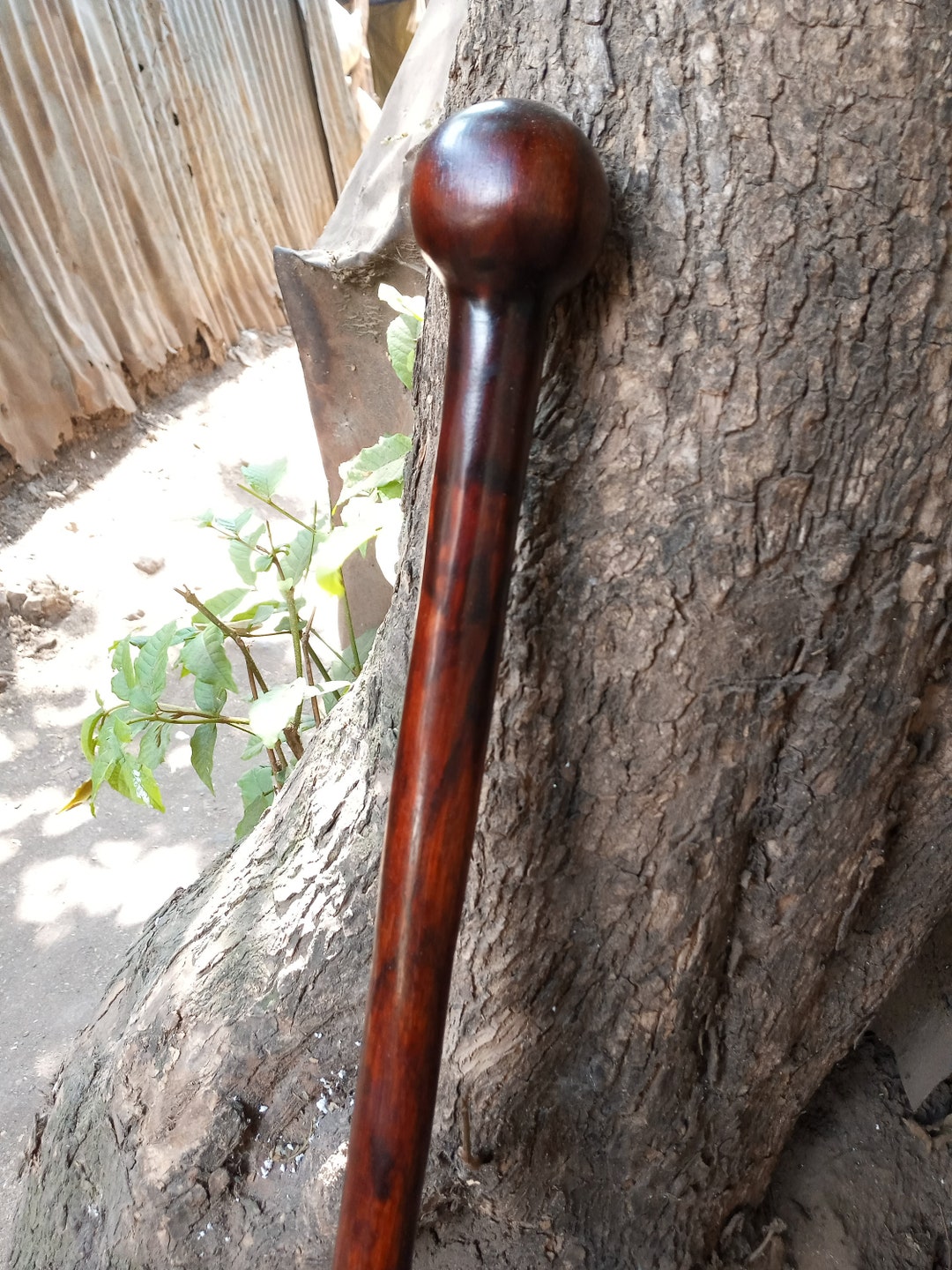 Original 1920 Style African Rosewood Ironwood Mahogany Walking Hiking ...