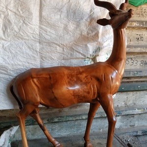 Rosewood Antelope Thompson Gazelle Original Kamba Table Art Kenya ...