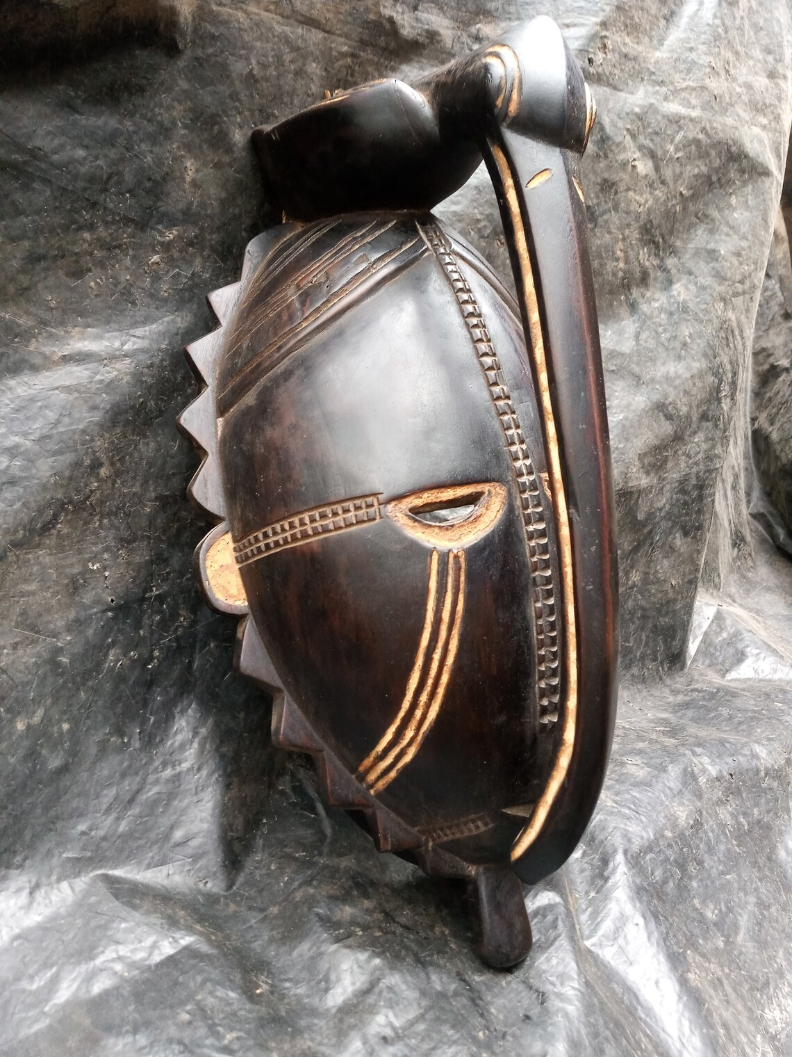 Functional Kwele Tribe Tribal Mask Gabon West Africa Wood Art Carving ...