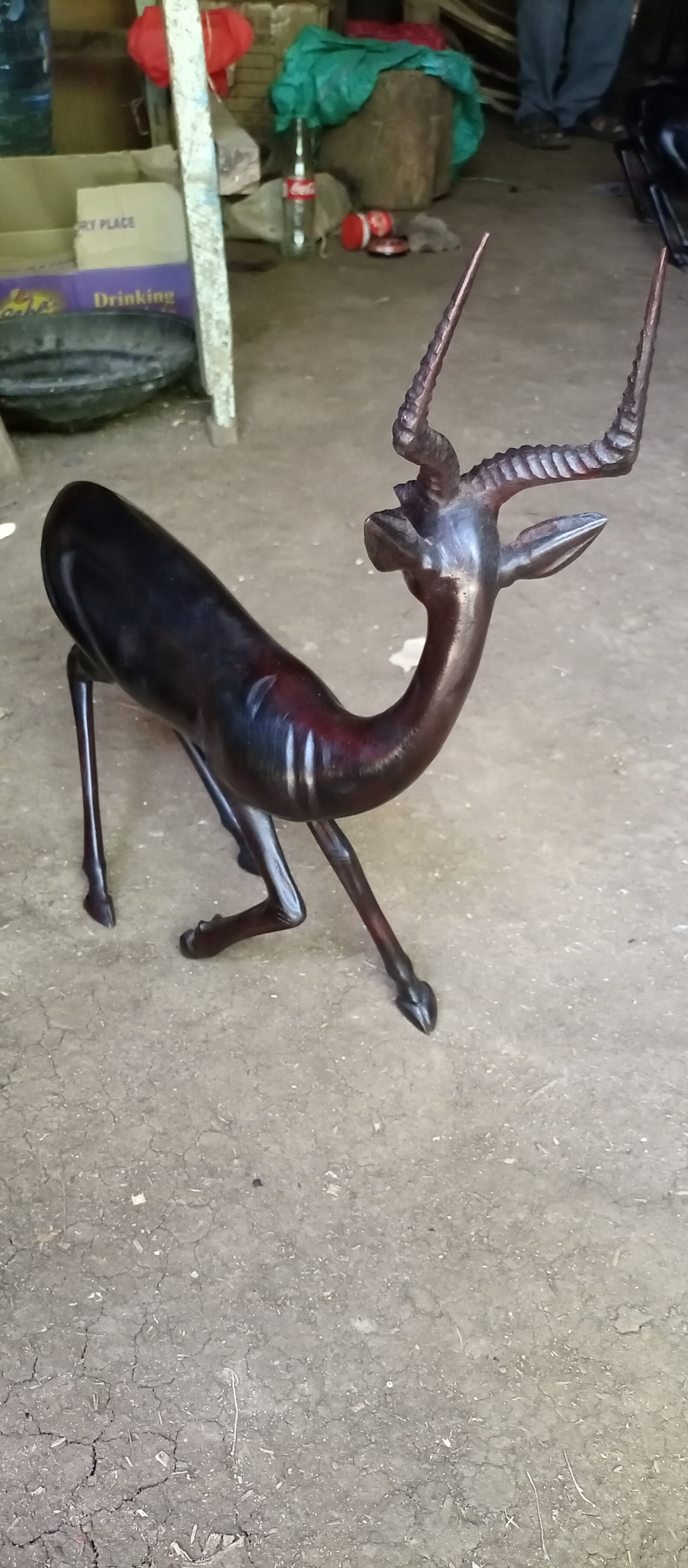 Blackwood Antelope Gazelle Original Kamba Tribe Table Art Kenya Africa ...