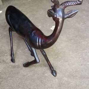 Blackwood Antelope Gazelle Original Kamba Tribe Table Art Kenya Africa ...