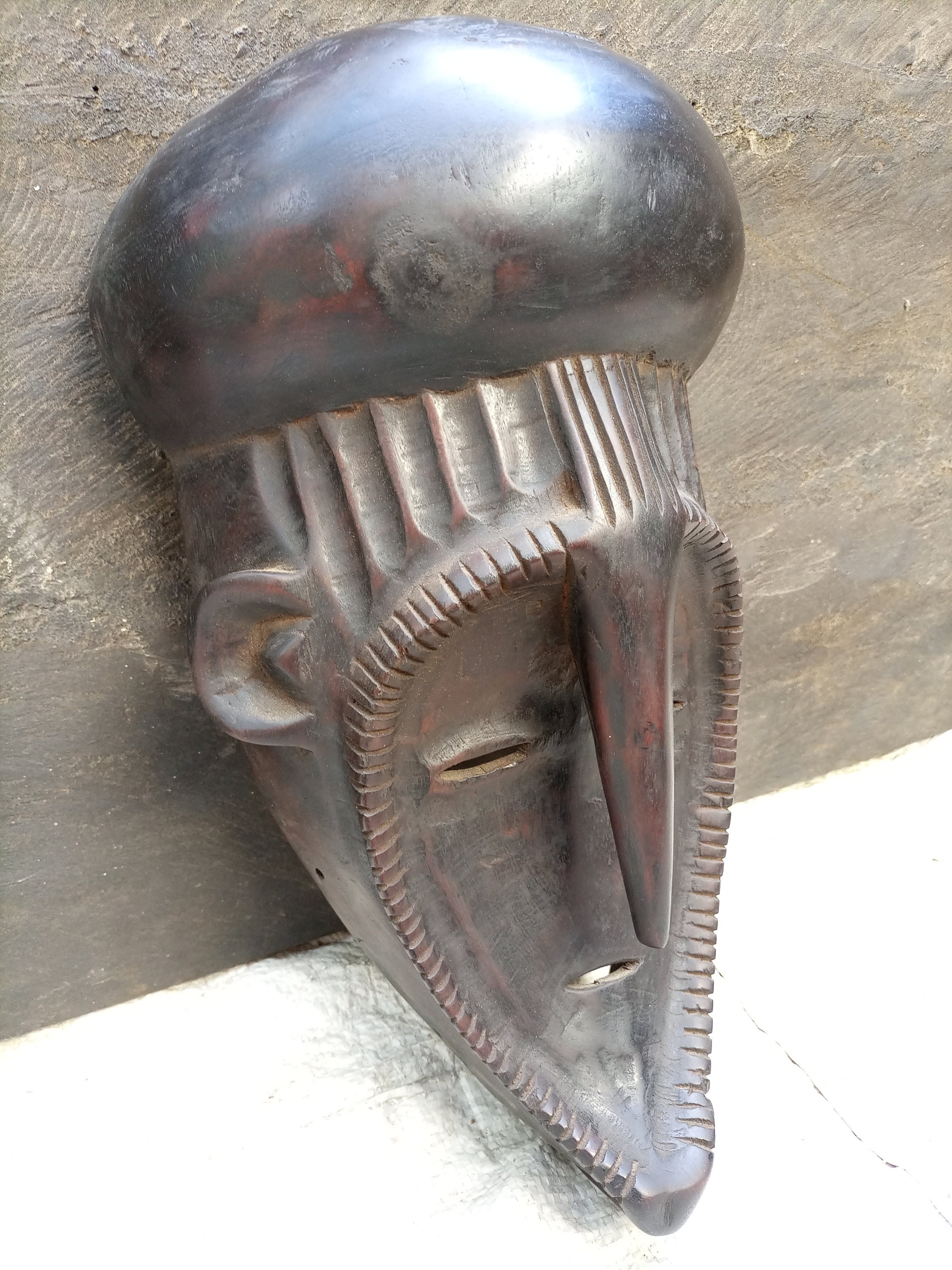 Functional Kwele Tribe Tribal Mask Gabon West Africa Wood Art | Etsy