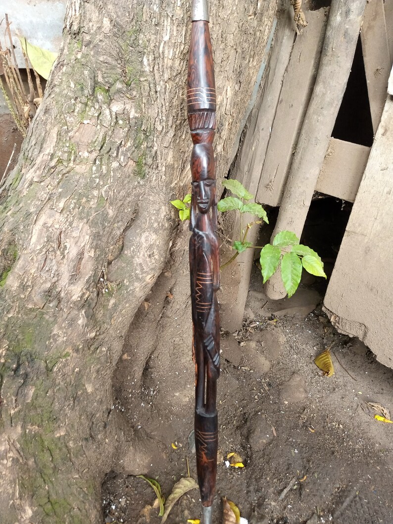 Makonde Spear Original Fully Functional 43IN Handmade Tanzania | Etsy