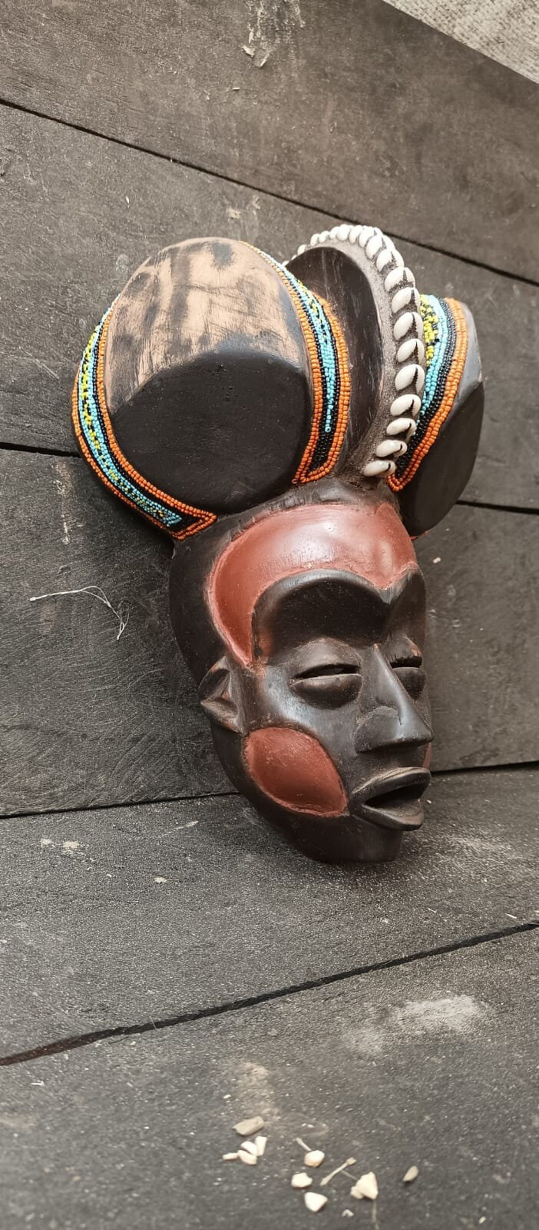 Vintage Punu Tribe Mask DRC Africa Congo Original Wood Art Carving ...