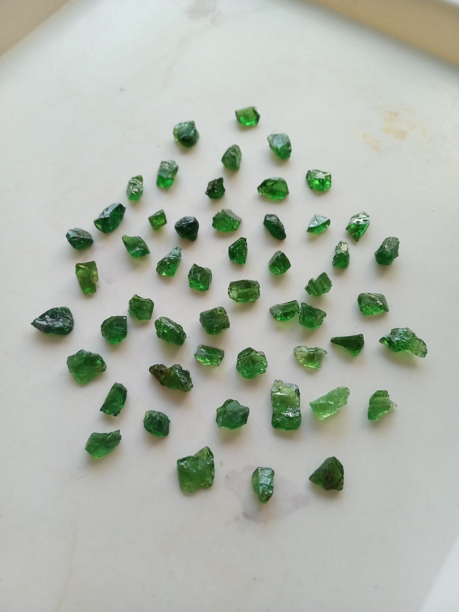 26.6GRAMS 50-55PCS Natural Tsavorite Green Grossular Garnet - Etsy