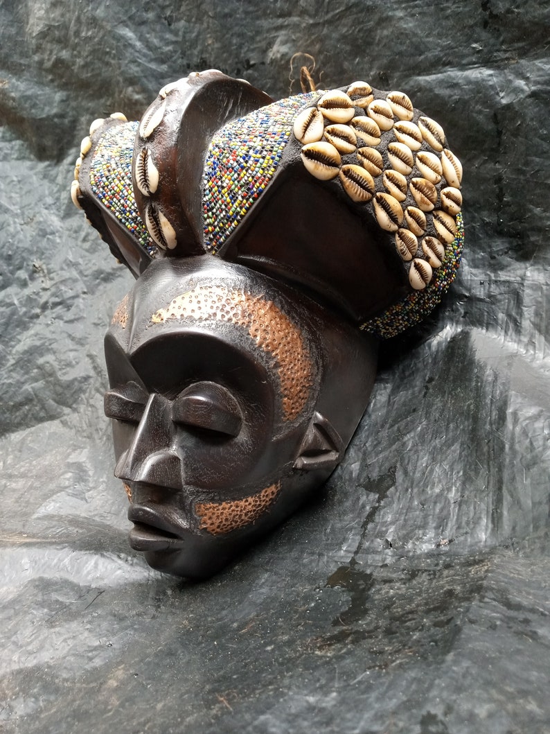 Vintage Style Punu Tribe Mask DRC Africa Congo Original Wood Art ...