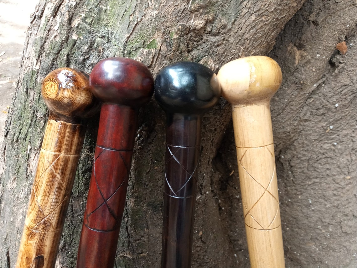 Original African Unisex Staff Cane Walking Hiking Stick Handmade Kenya ...