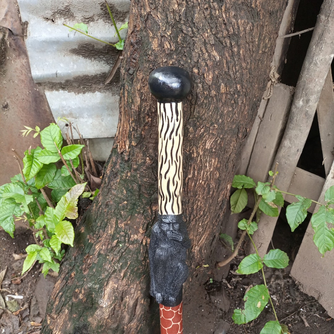 Original 1940's Style Gorilla Ape Walking Hiking Stick Cane Handmade ...