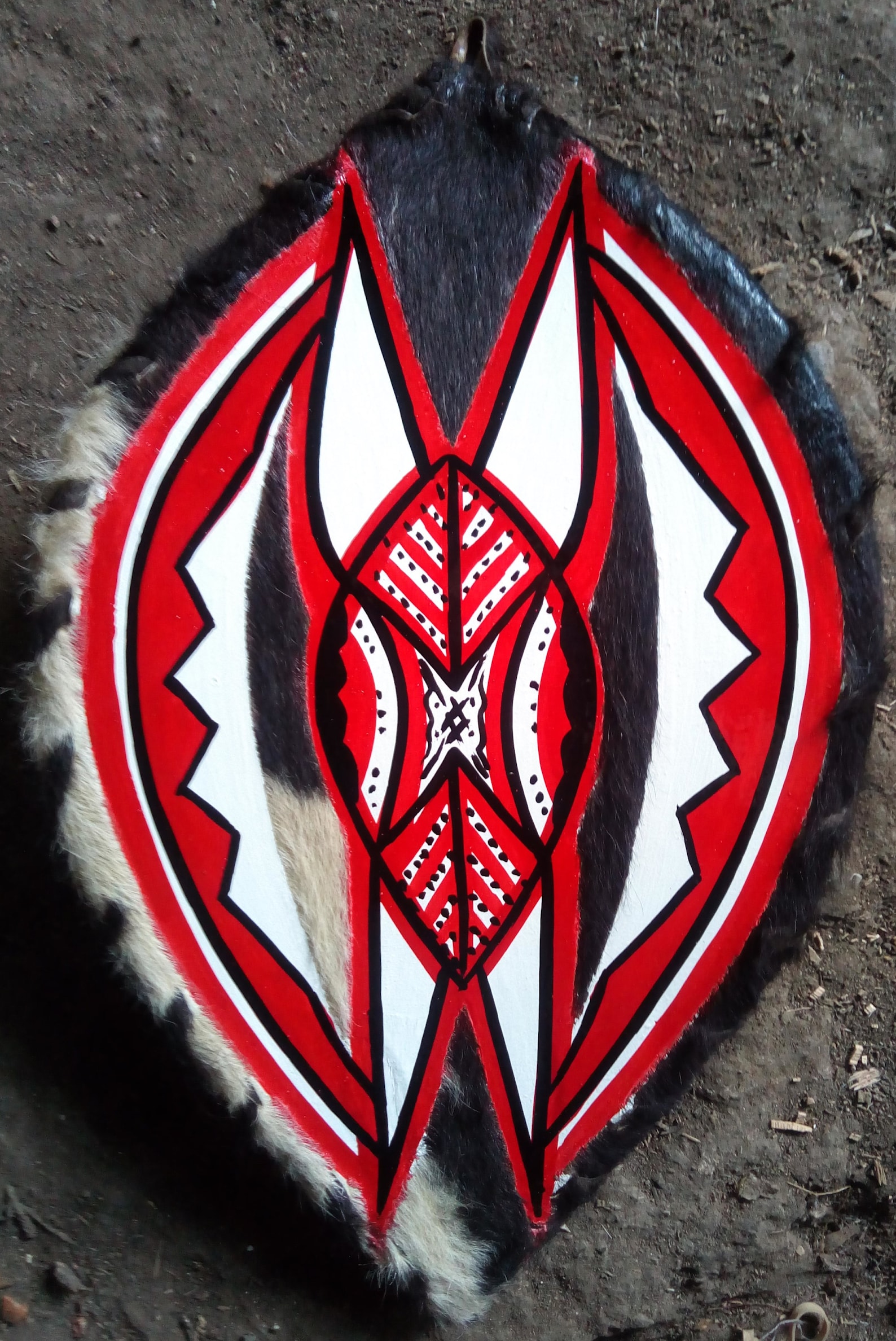 Original Zulu Warriors Shield Fully-functional Black Red White | Etsy