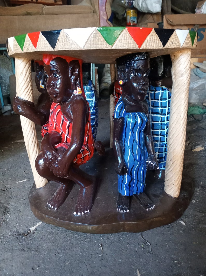 Kenyan Maasai Table Stool Chair Solid 1-piece Jacaranda Wood African ...