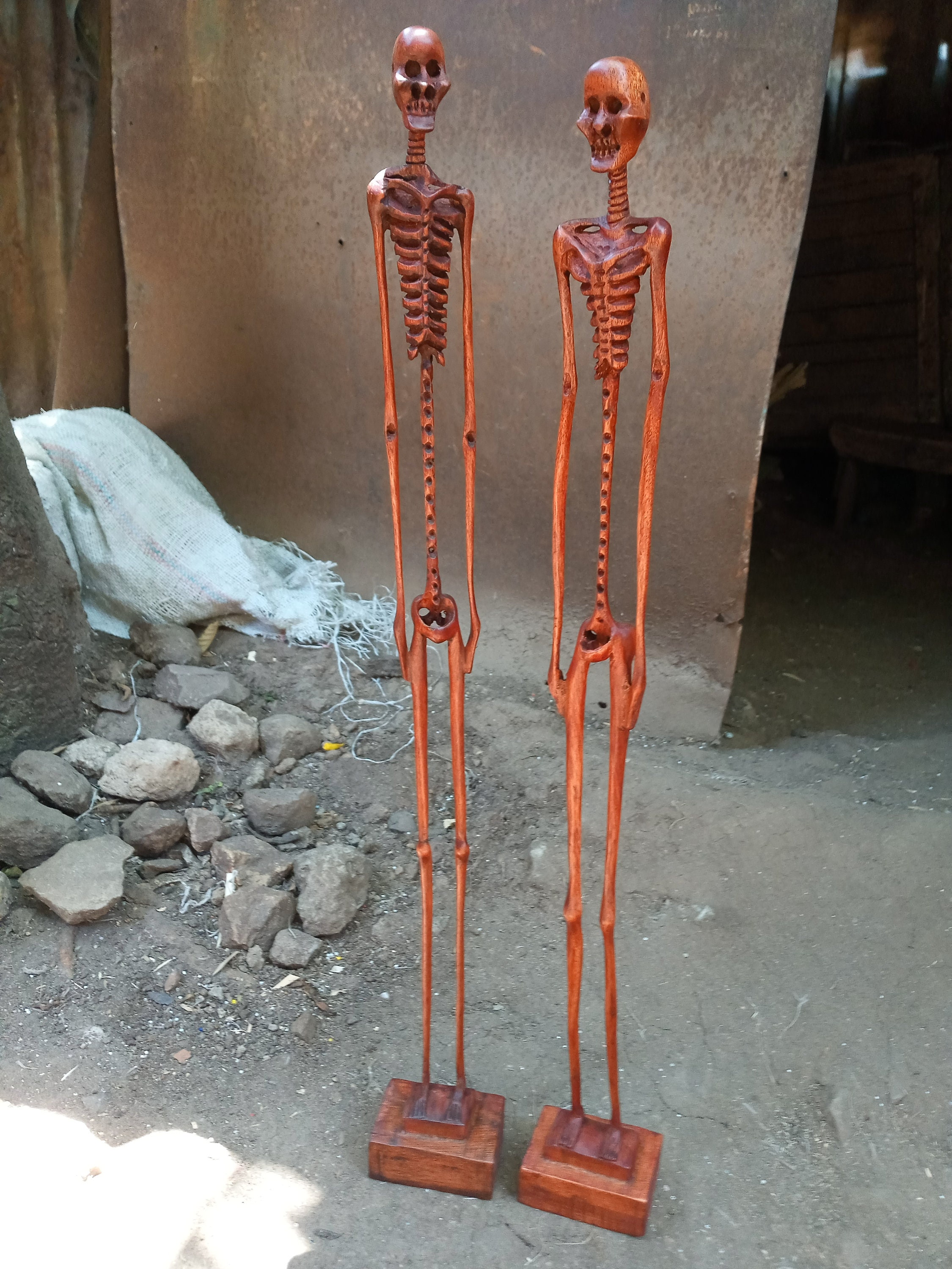 Original Primitive Style Skeleton 1-PC Solid Red Mahogany - Etsy