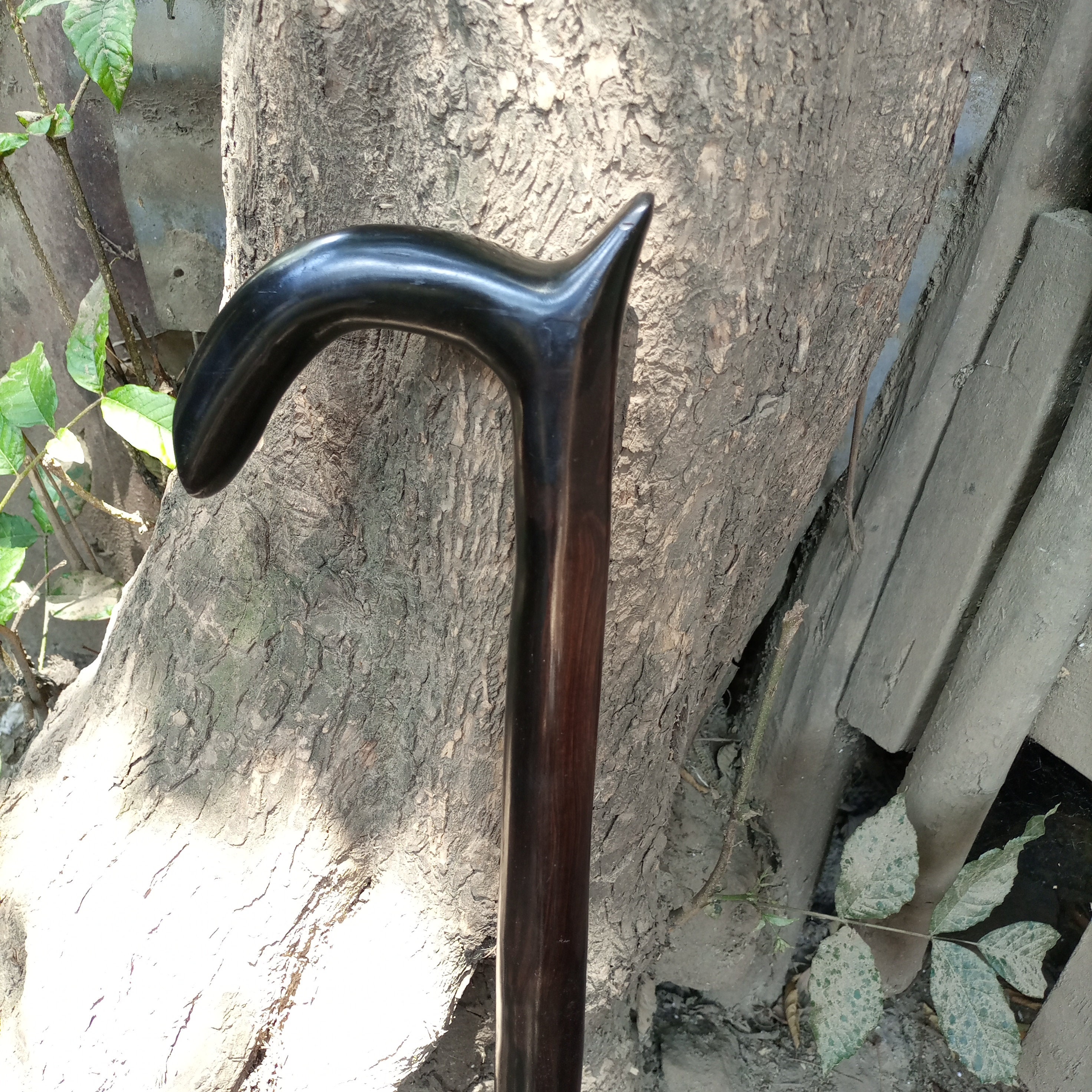 Africa Blackwood Contouring Handle Original Hiking Walking Stick Cane ...