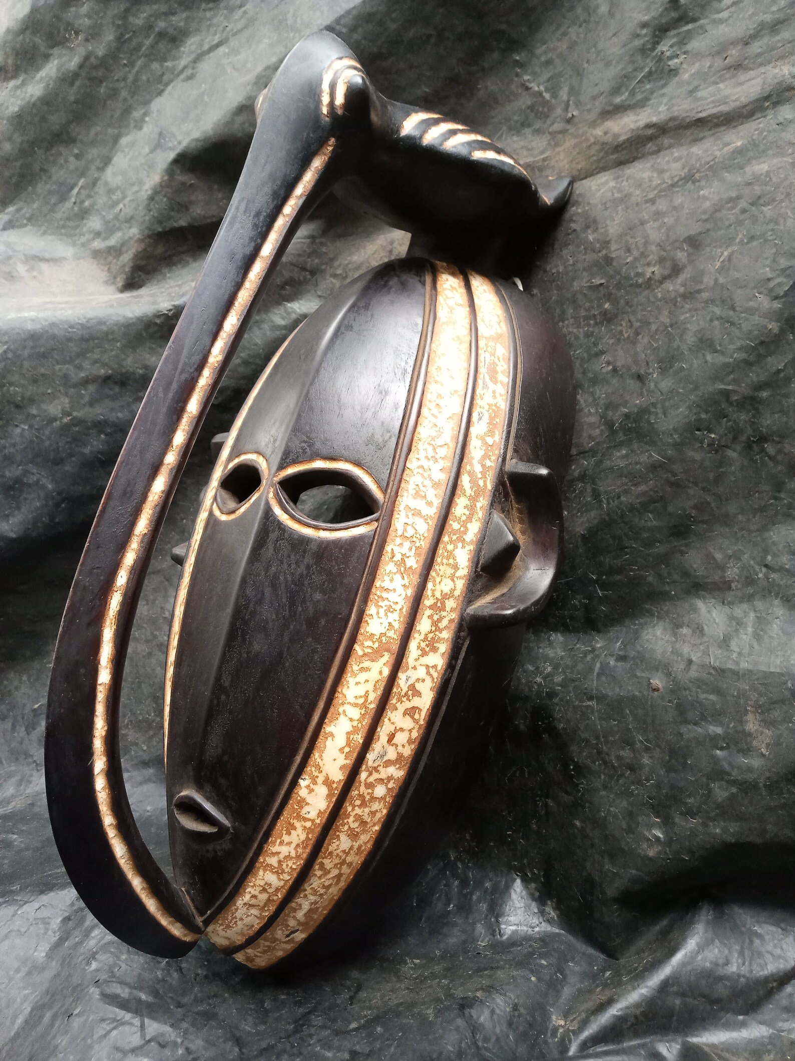 Functional Kwele Tribe Tribal Mask Gabon West Africa Wood Art Carving ...