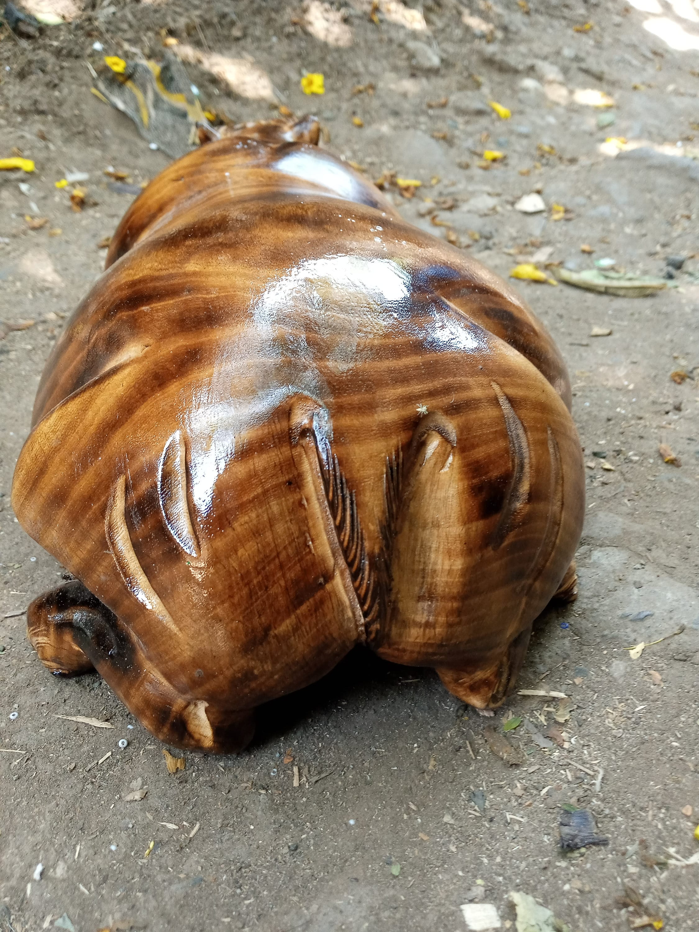 Smoked Jacaranda Wood Resting Hippopotamus | Etsy