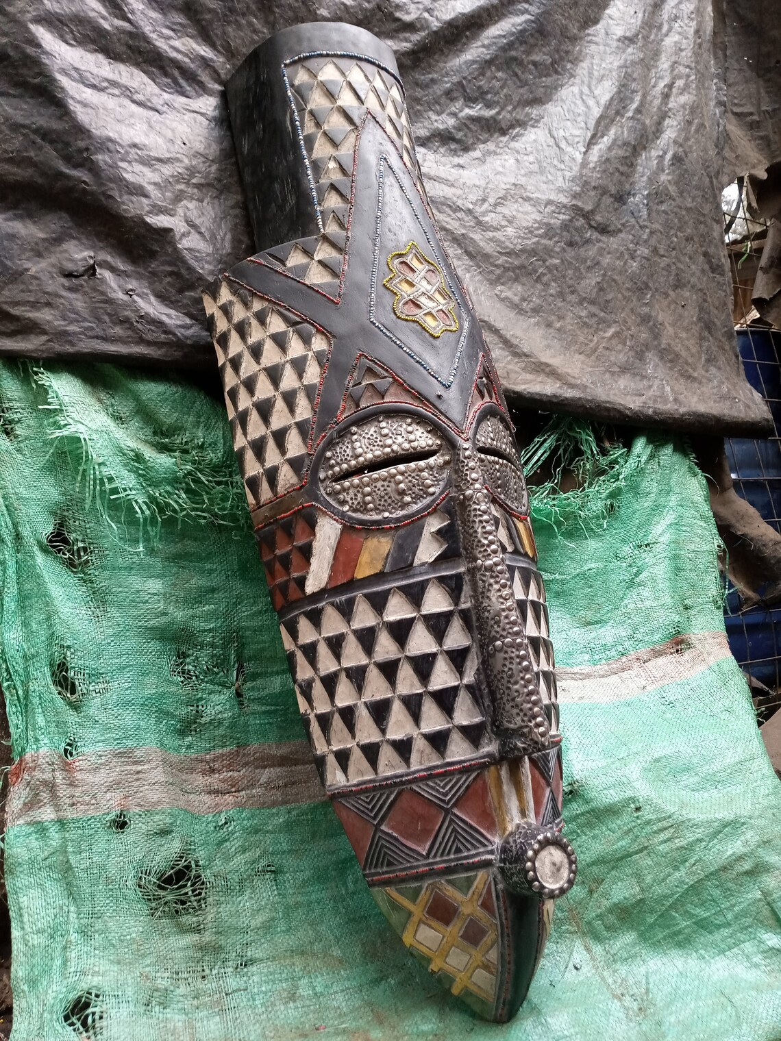 Vintage Bakuba Tribe Mask DRC Africa Congo Original Wood Art | Etsy