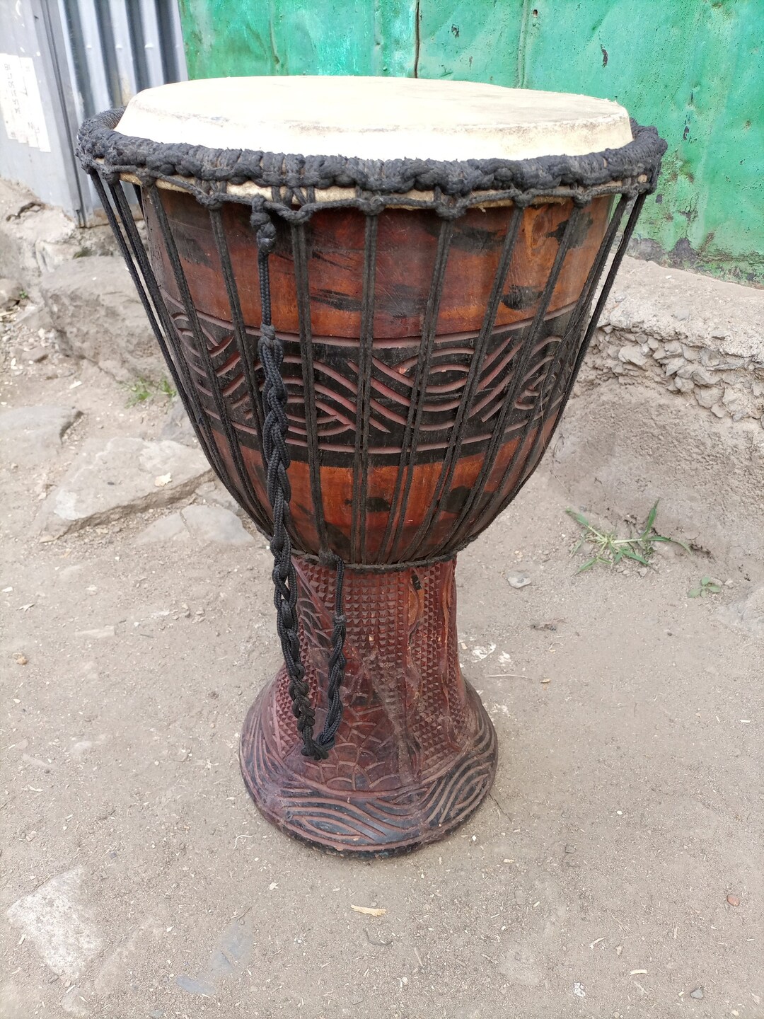 14x24.5IN Bongo Trommel Original geschnitztes Jacaranda Holz ...