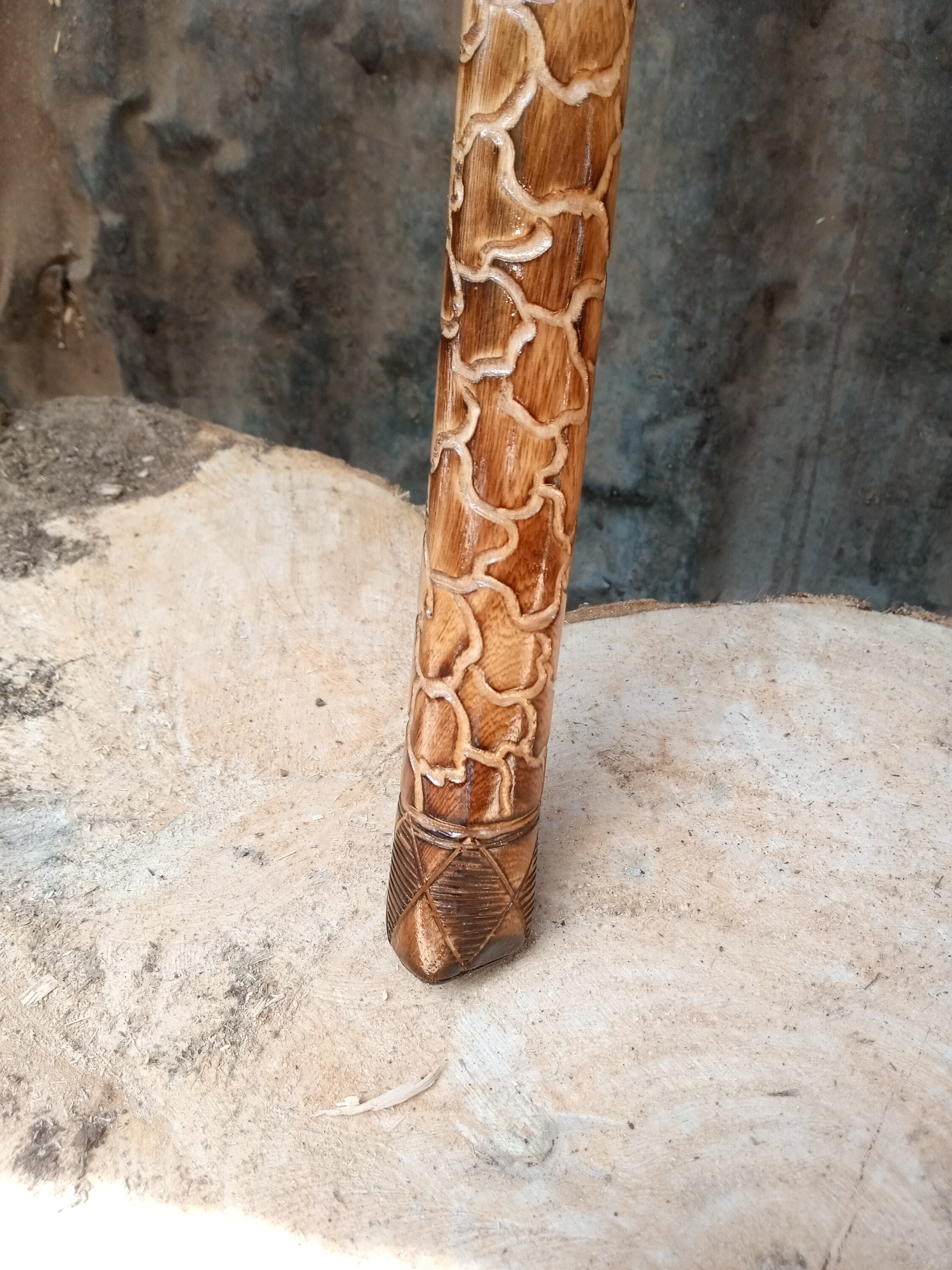 Original African Giraffe & Elephant Hiking Walking Stick Cane | Etsy