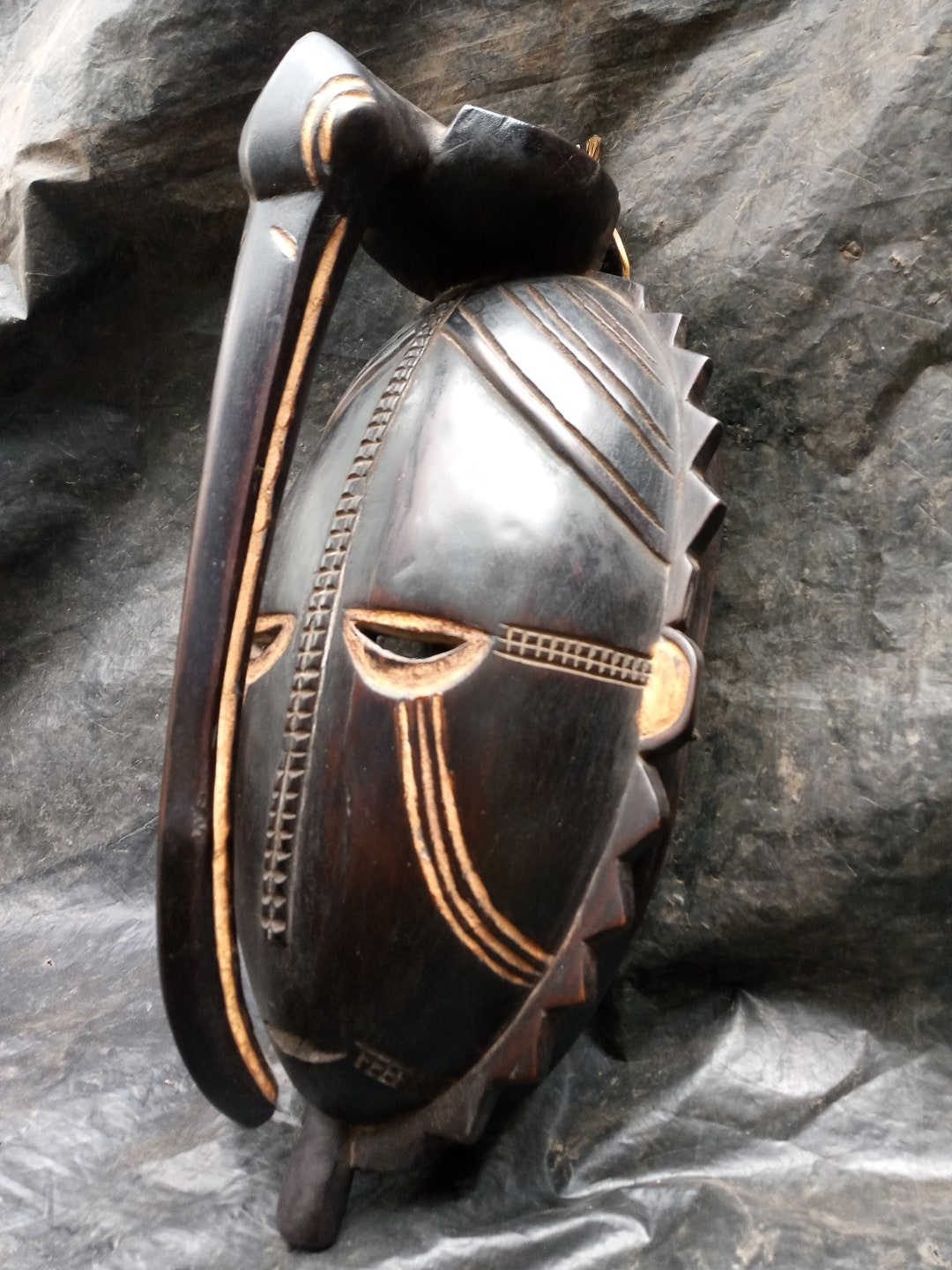 Functional Kwele Tribe Tribal Mask Gabon West Africa Wood Art Carving ...