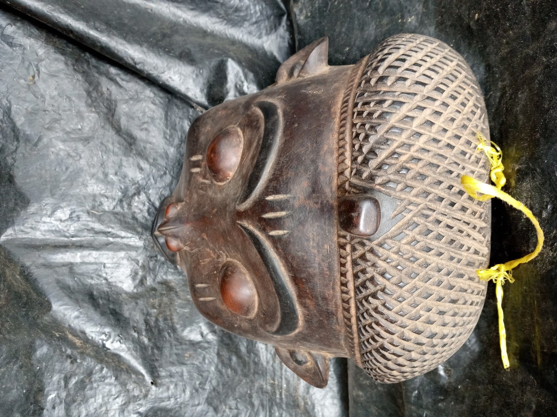 Lwalwa Tribe Vintage Mask DRC Congolese Africa Original Wood Art ...