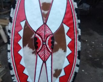 Original Zulu Warriors Shield Fully-functional Black Brown Red | Etsy