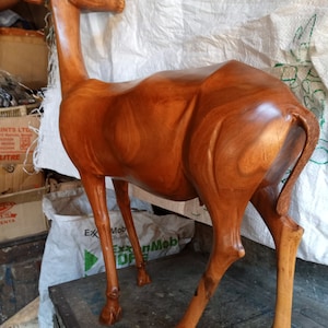 Rosewood Antelope Thompson Gazelle Original Kamba Table Art Kenya ...