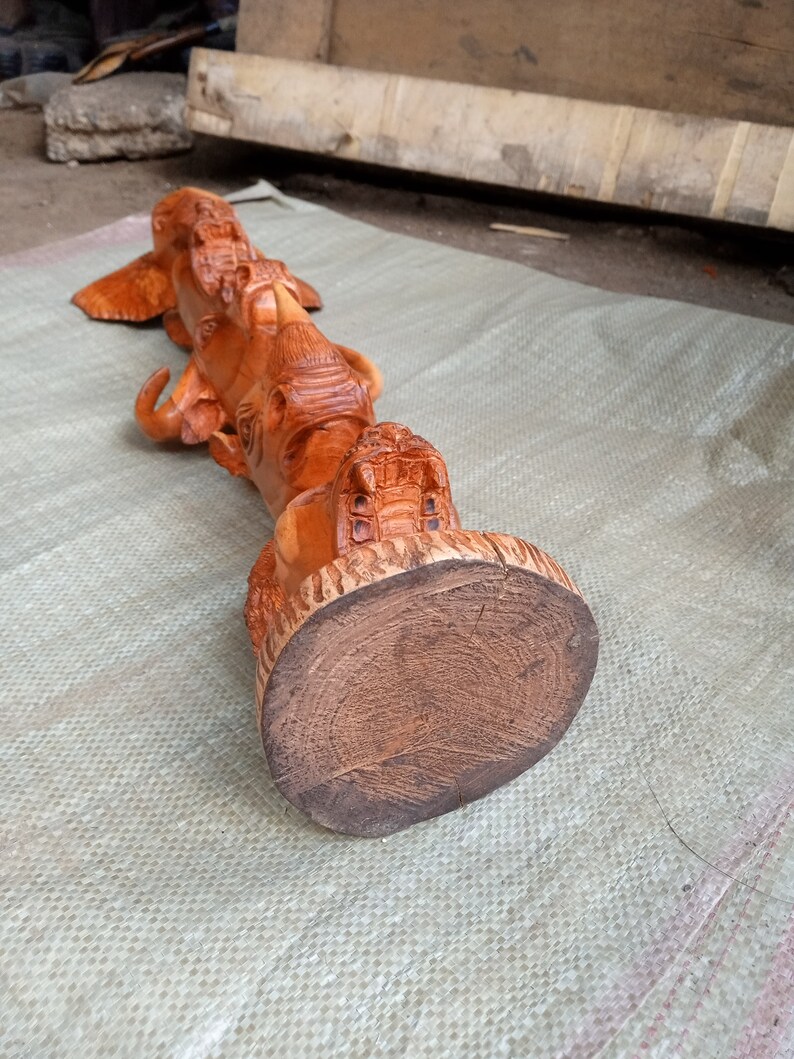 Rosewood Big 5 Animals Original Kamba Tribe Art Kenya Africa - Etsy