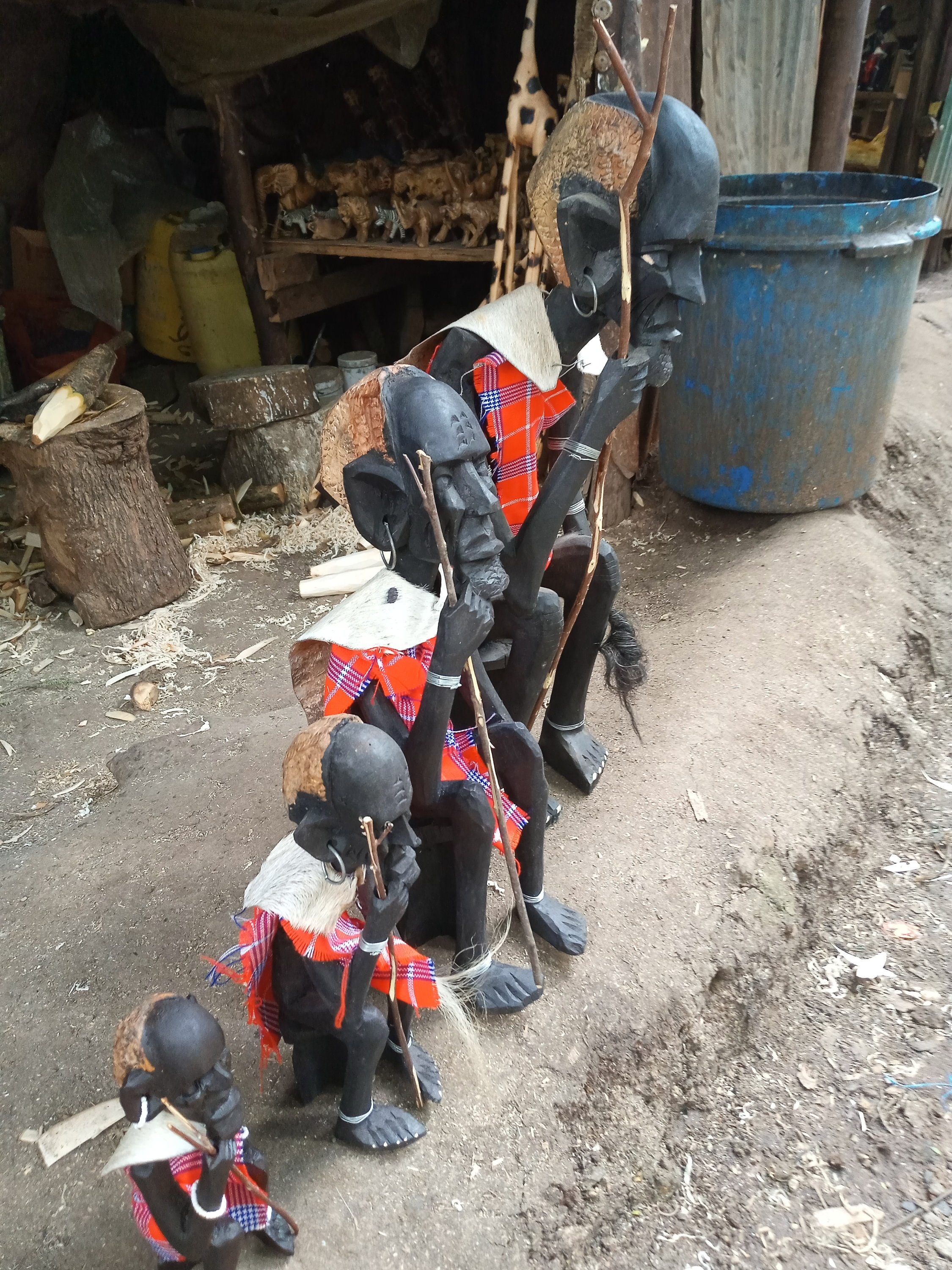 Carved Jacaranda Wood "maasai Elder" Original Kamba Tribal Art Kenya ...