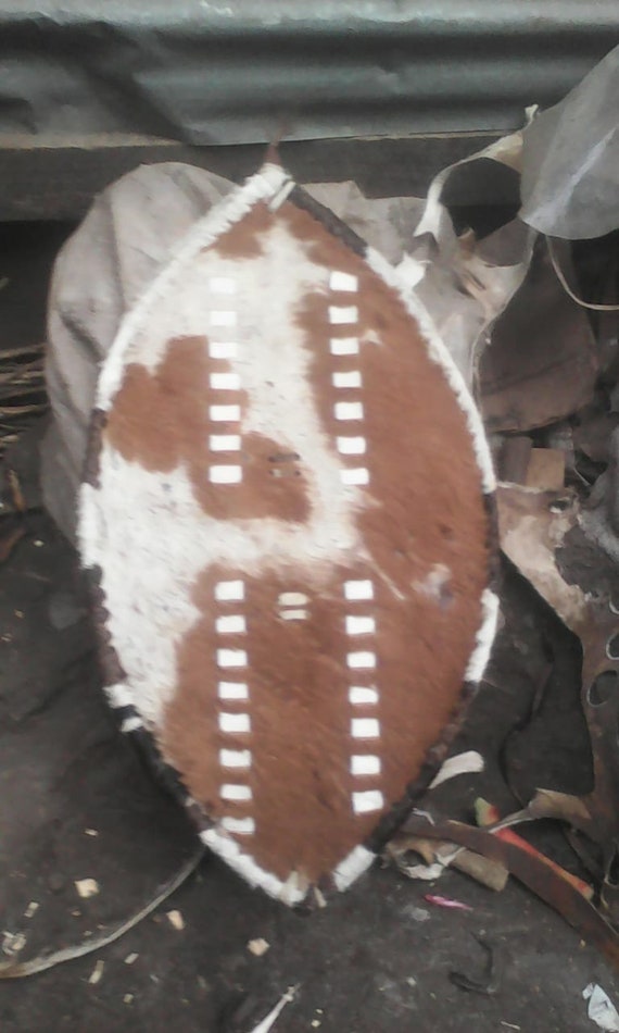 Original 60x24in Zulu Warriors Shield Functional Brown & White | Etsy