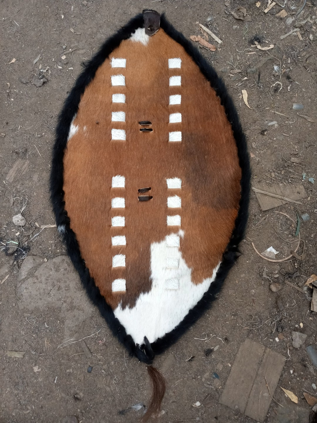 Original 60x24 Zulu Warriors Shield Fully-functional Black / Brown ...