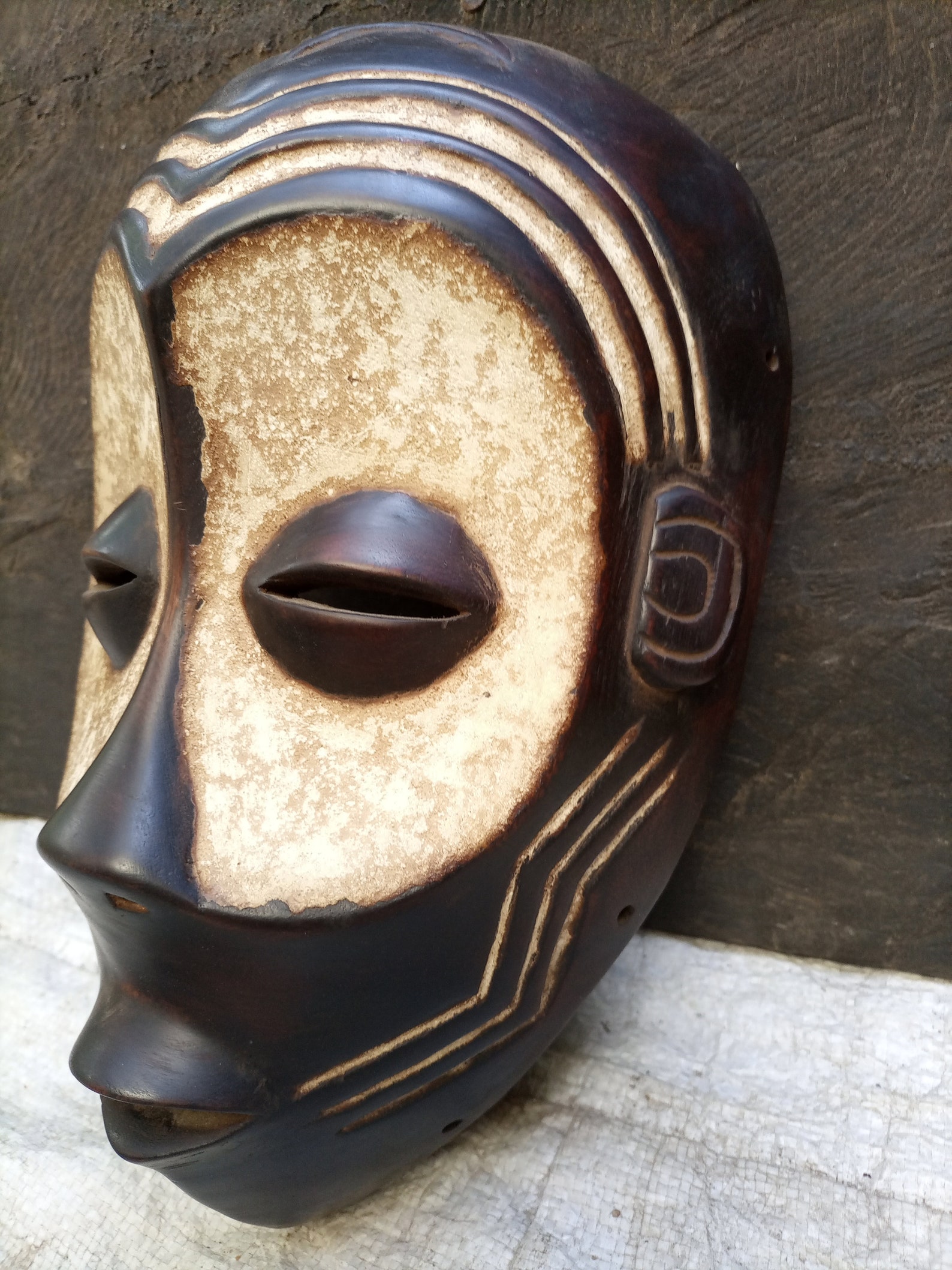 Vintage Lulua Tribe Long Mask DRC Africa Original Wood Art - Etsy