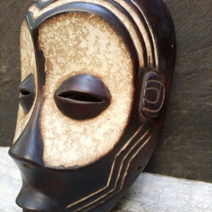 Vintage Lulua Tribe Long Mask DRC Africa Original Wood Art Carving ...