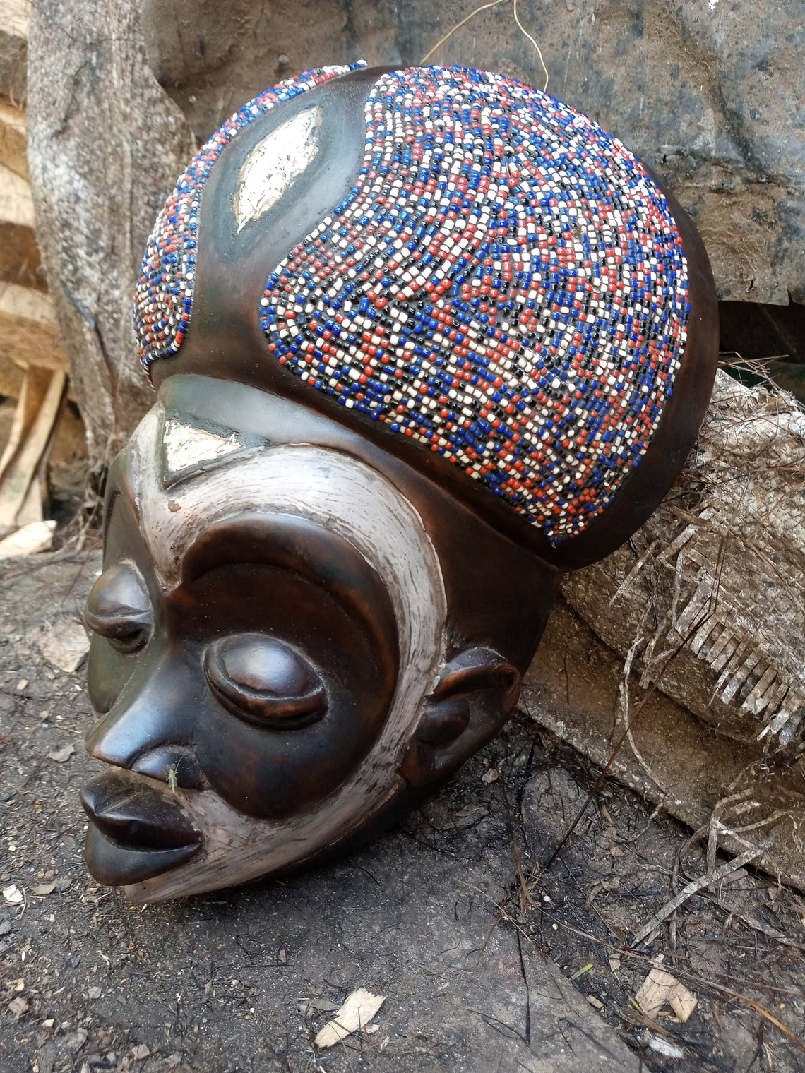 Vintage Punu Tribe Mask DRC Africa Congo Original Wood Art | Etsy