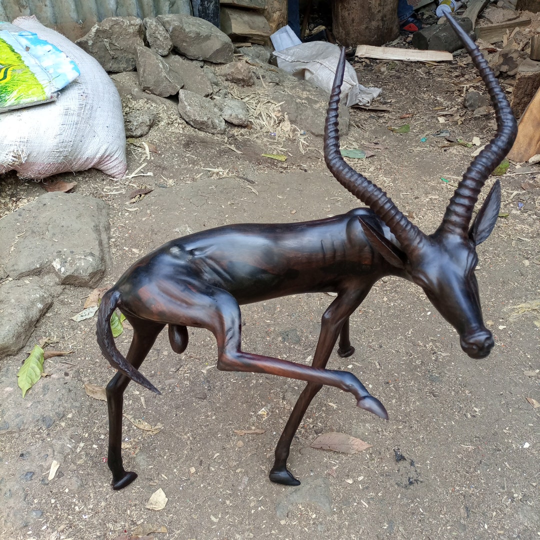 Ironwood Antelope Gazelle Original Kamba Tribe Table Art Kenya Africa ...