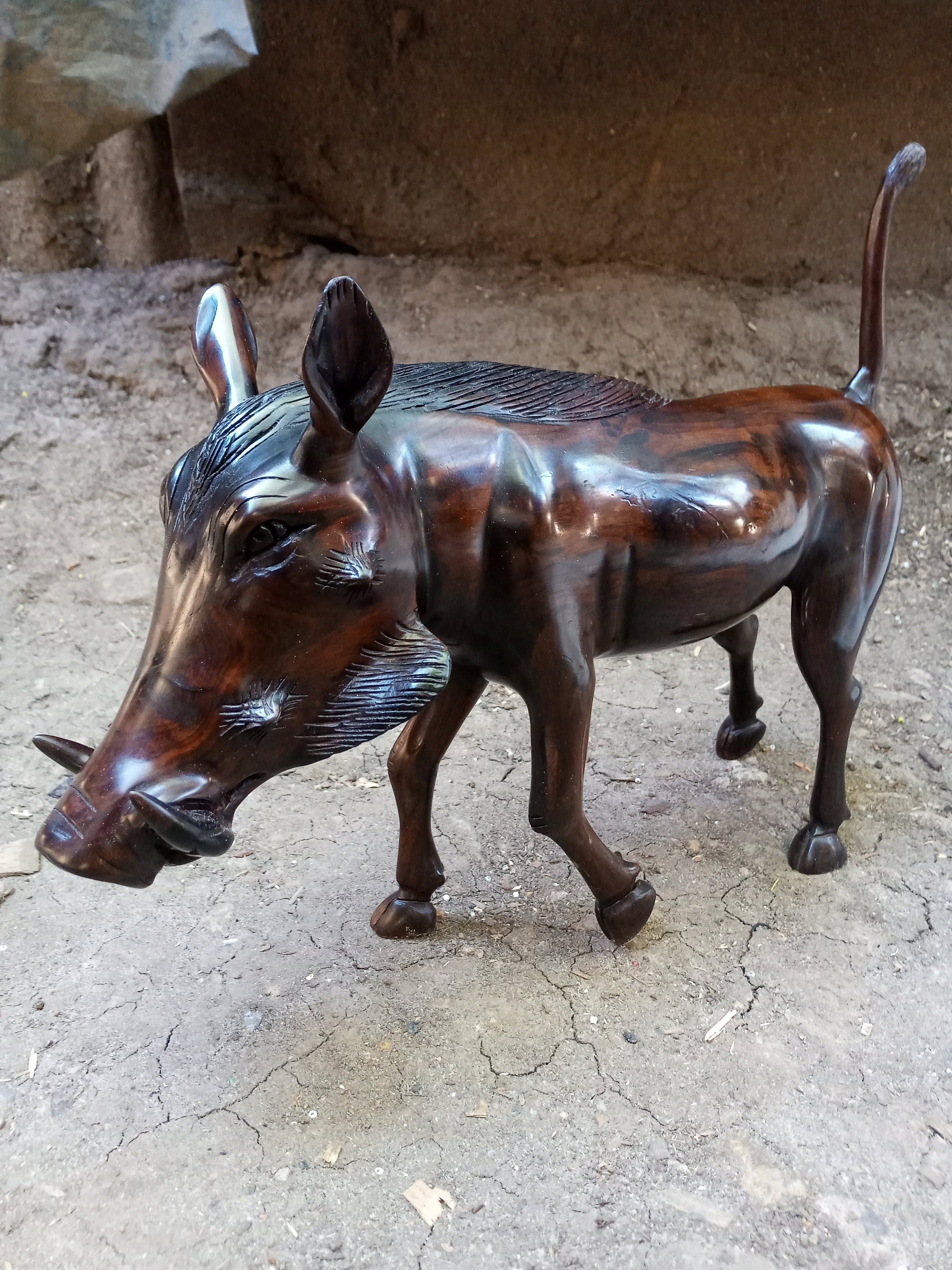 Warthog Carved Kamba Tribe Kenya Solid Ebony or Rosewood | Etsy