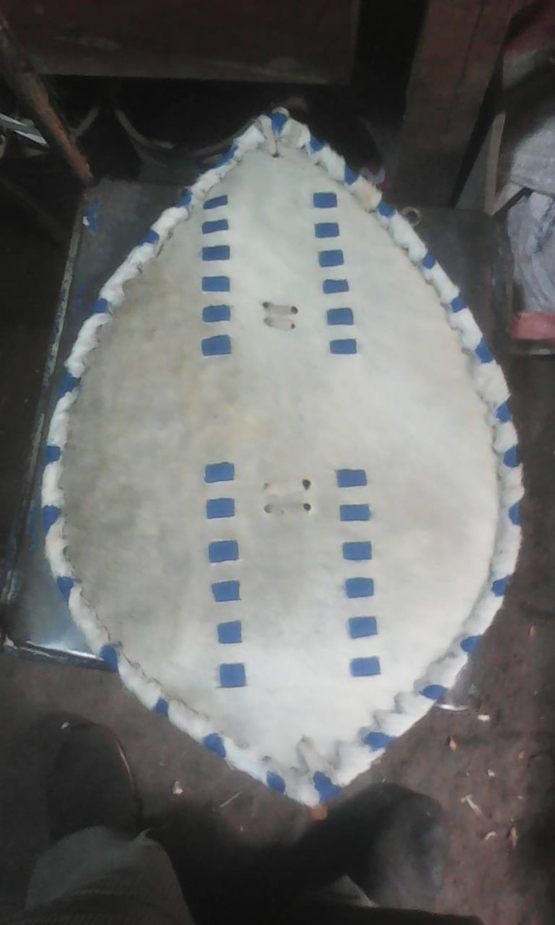 Original Zulu Warriors Shield Fully-functional Black or Brown & White ...