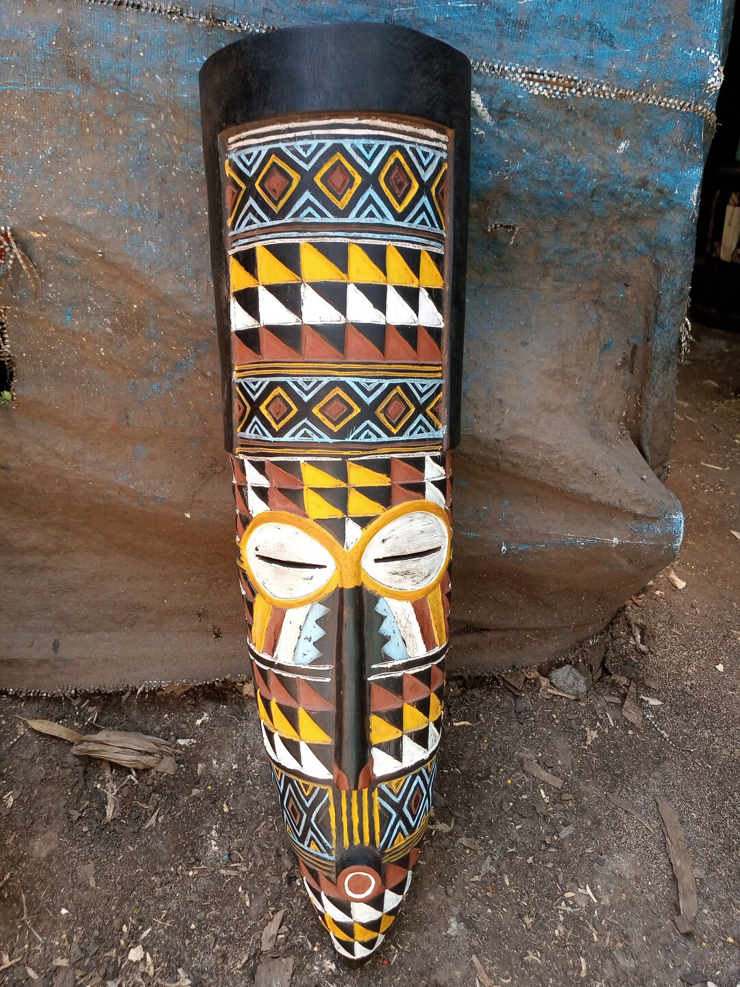 Vintage Kuba Tribe Mask DRC Africa Congo Original Wood Art Carving ...