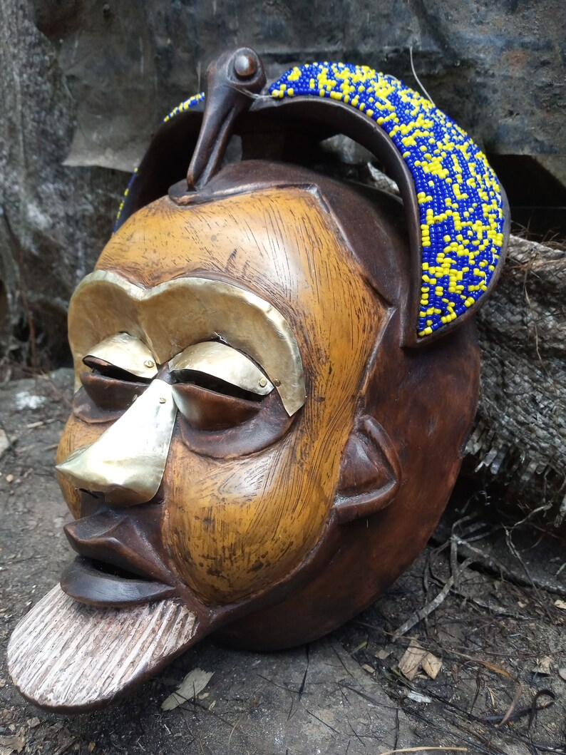 Vintage Punu Tribe Mask DRC Africa Congo Original Wood Art Carving ...