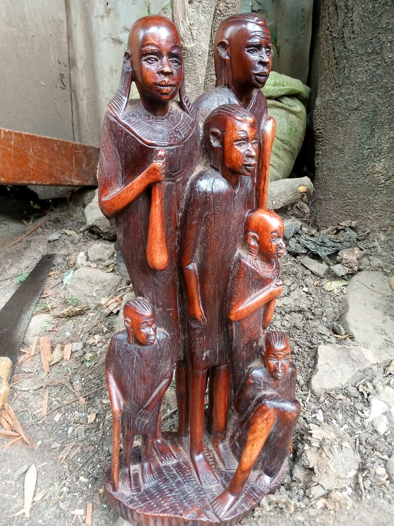 Rosewood Maasai Family of 6 Original Kamba Tribe Art Kenya - Etsy