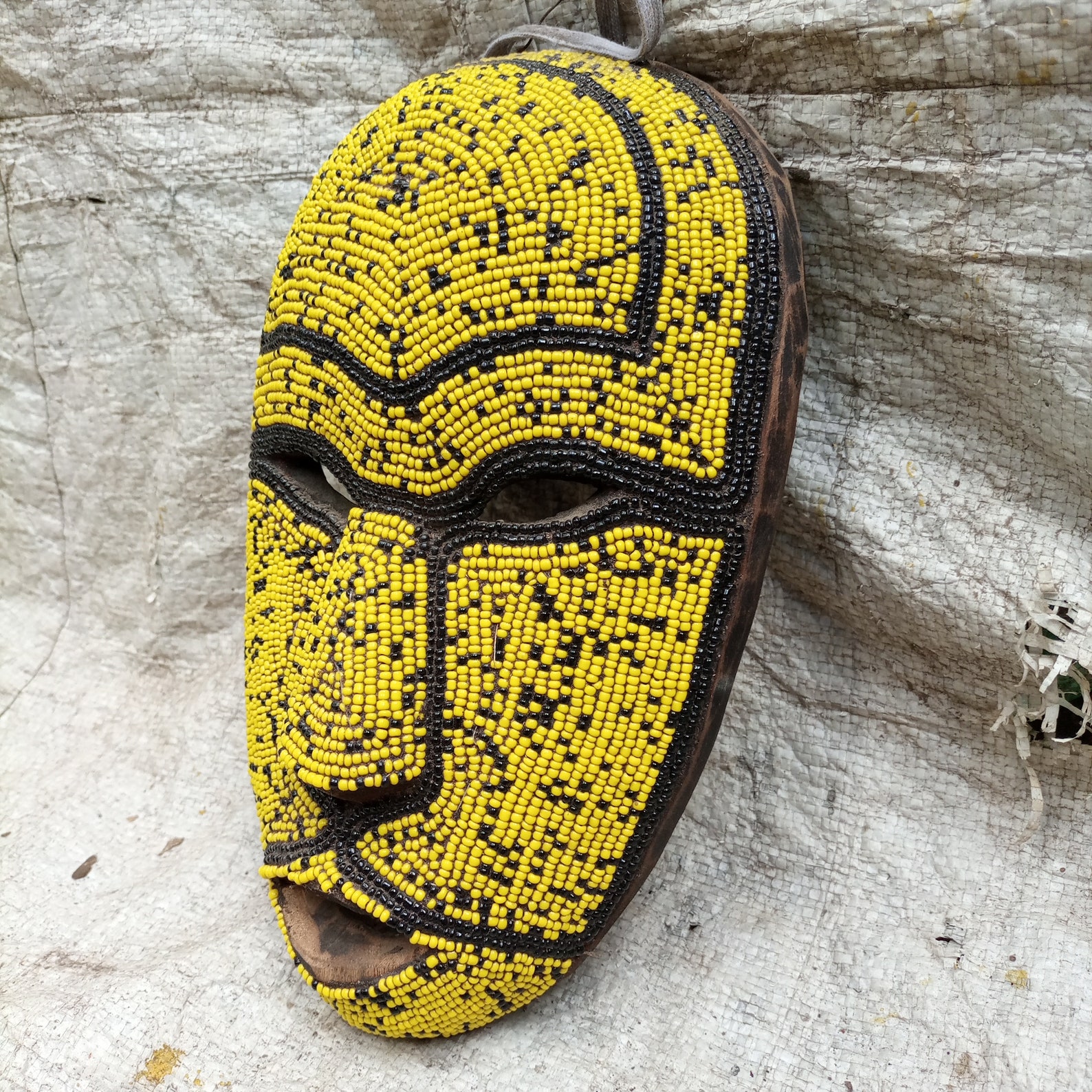 Original Congo Tribe Beaded Vintage Tribal Mask DRC Africa | Etsy