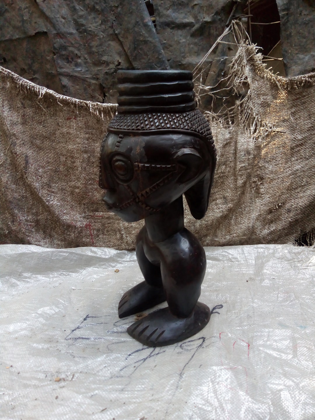 Antique Tabwa Tribe Drinking Cup Congolese Rare Primitive Tribal Carved ...