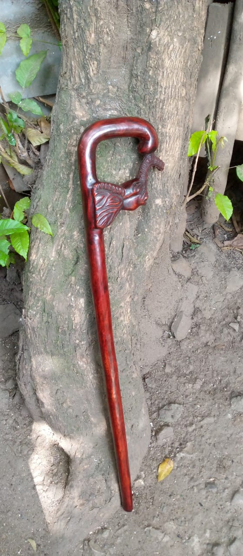 Original African Elephant Head Hiking Walking Stick Cane - Etsy