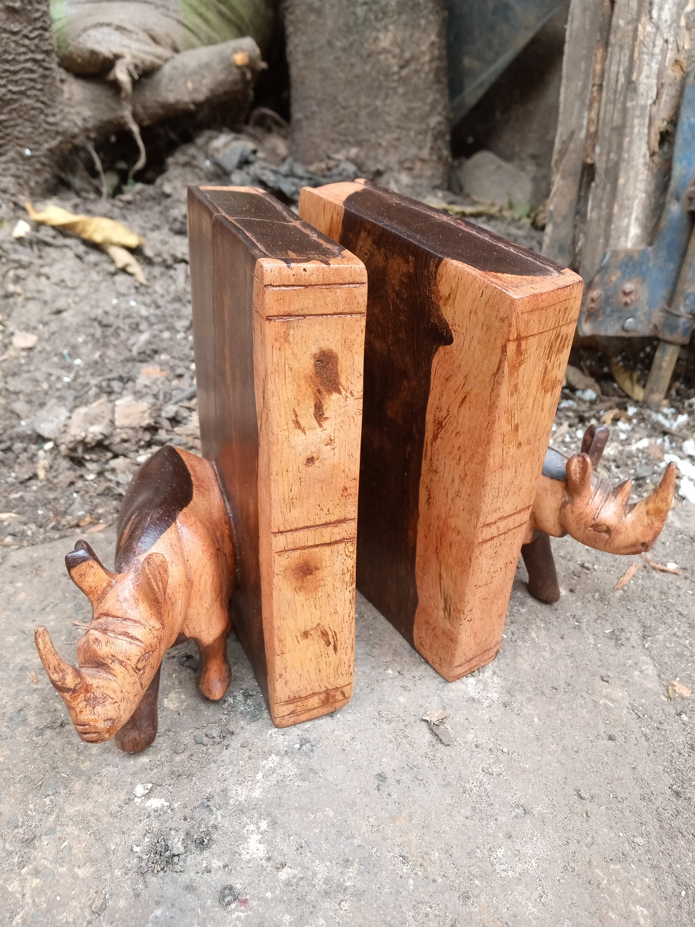 Black or Rosewood Bookends Kenya Africa Original Kamba Tribe - Etsy