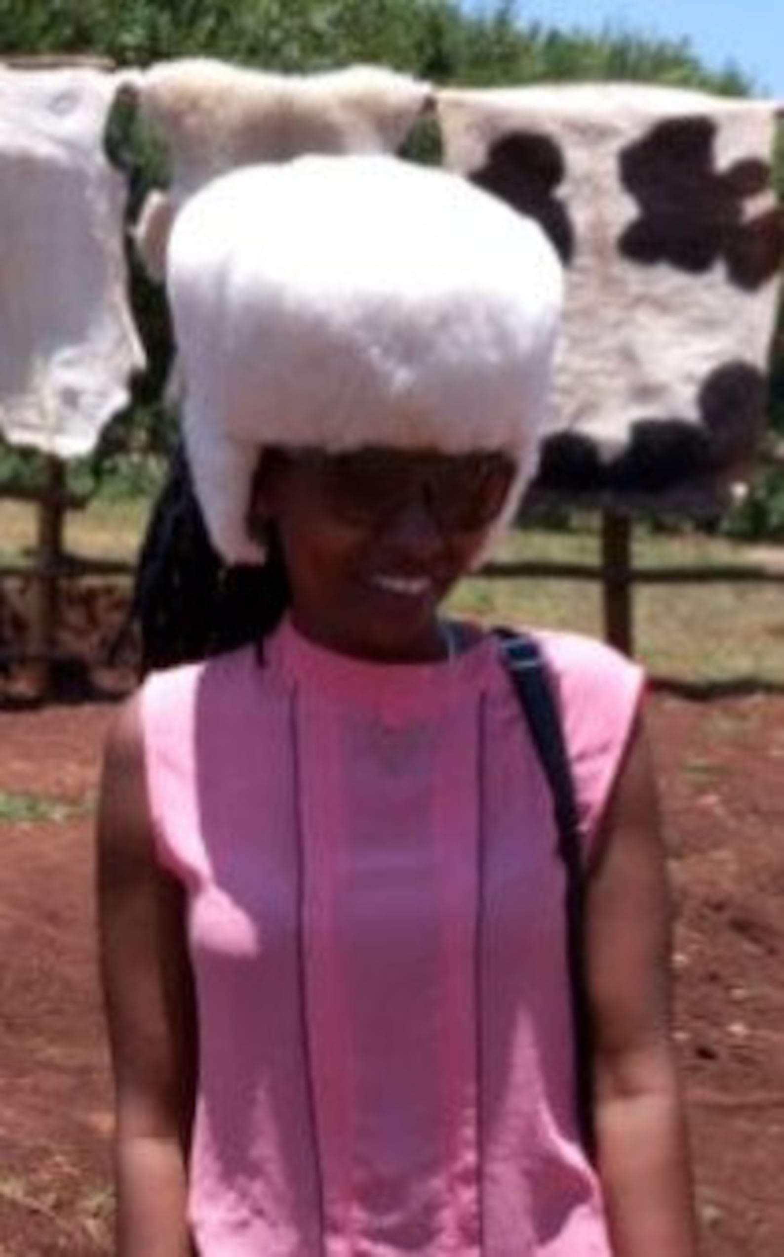 Natural Merino Sheep Skin Lamb Wool Hat Cap Ear Flaps Soft Warm African ...