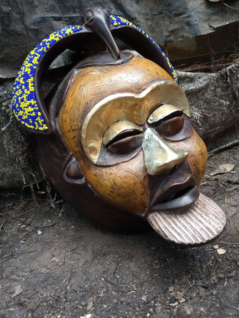 Vintage Punu Tribe Mask DRC Africa Congo Original Wood Art Carving ...